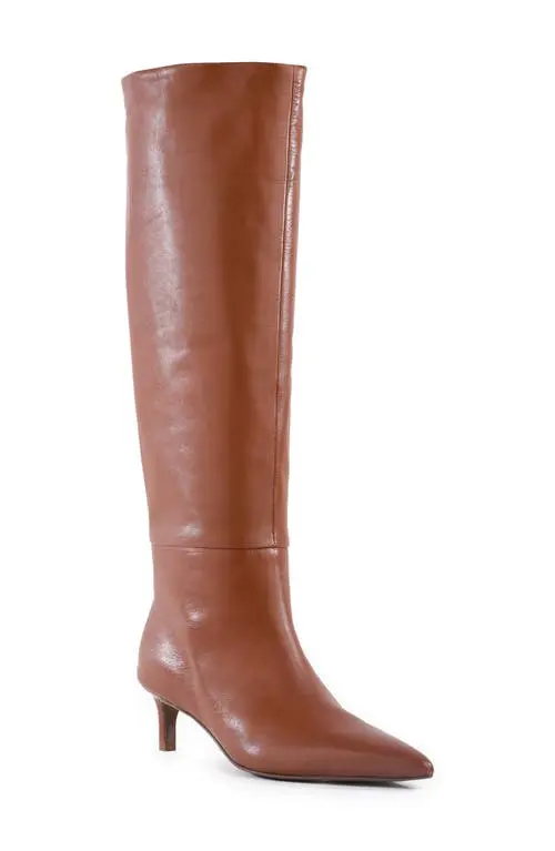 Seychelles Rose Over-the-knee Kitten Heel Boots - Tan Leather