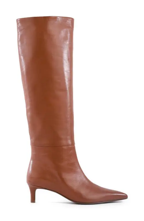 Seychelles Rose Over-the-knee Kitten Heel Boots - Tan Leather