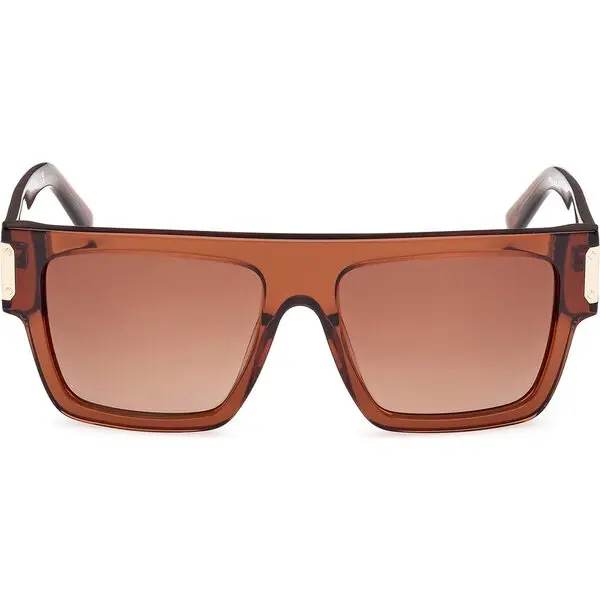 Mcm 54mm Rectangular Sunglasses - Light Brown / Gradient Brown