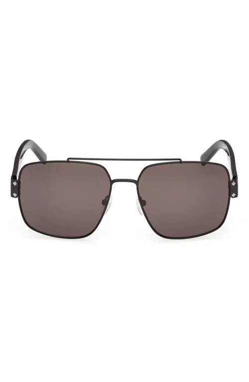 Mcm 58mm Navigator Sunglasses - Black/ Other / Smoke