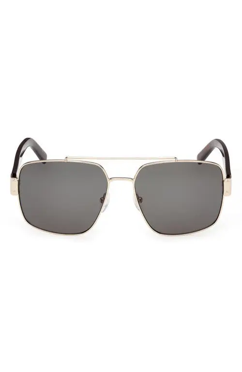Mcm 58mm Navigator Sunglasses - Gold / Green