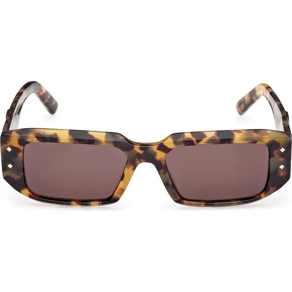 Mcm 53mm Rectangular Sunglasses - Blonde Havana / Brown