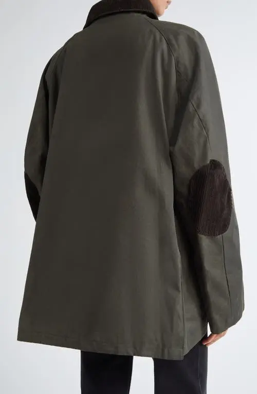 TOTEME Country Waxed Organic Cotton Chore Jacket - Forest