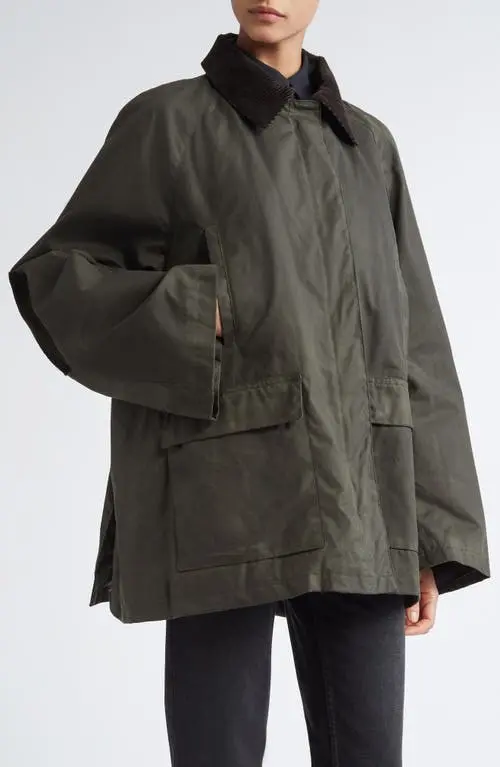 TOTEME Country Waxed Organic Cotton Chore Jacket - Forest