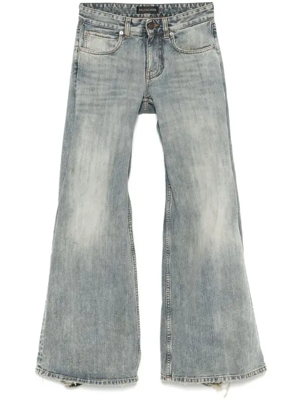Balenciaga Flared Denim Jeans In Blue - 28% Off | Editorialist