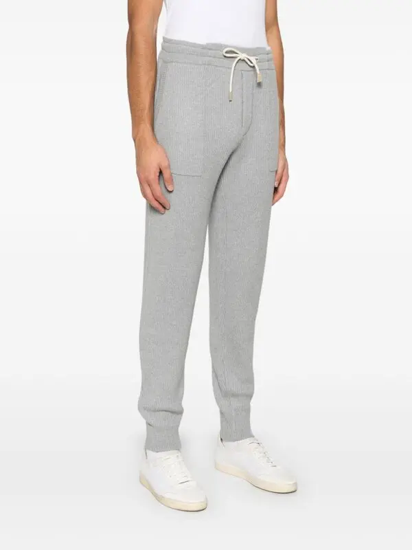 D4.0 Ribbed Track Pants - Grey
