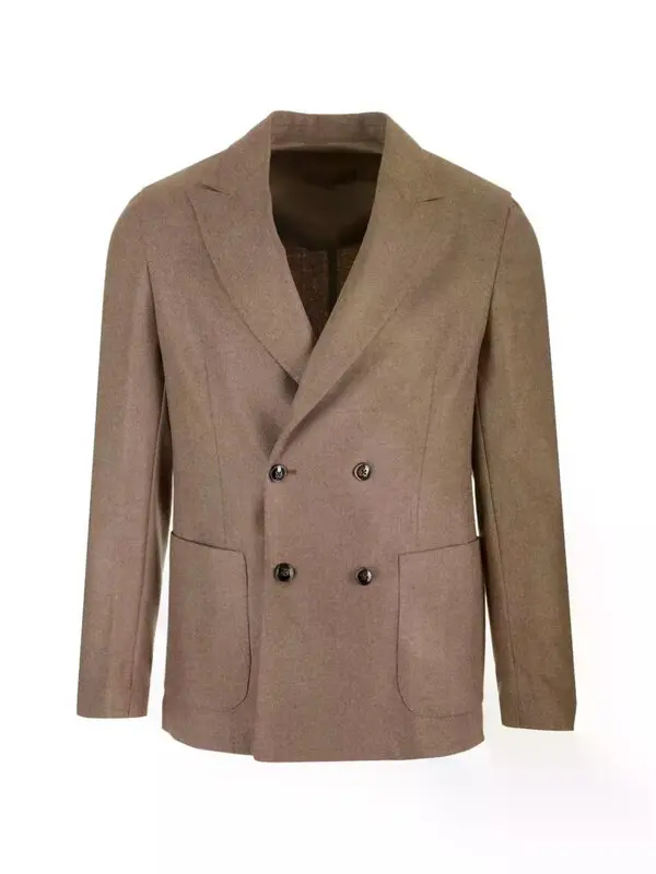 BARBA NAPOLI Flannel Blazer - Brown