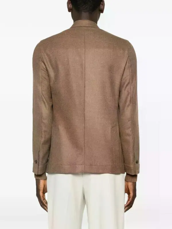 BARBA NAPOLI Flannel Blazer - Brown