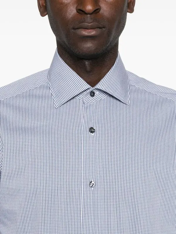 BARBA NAPOLI Mini-check Shirt