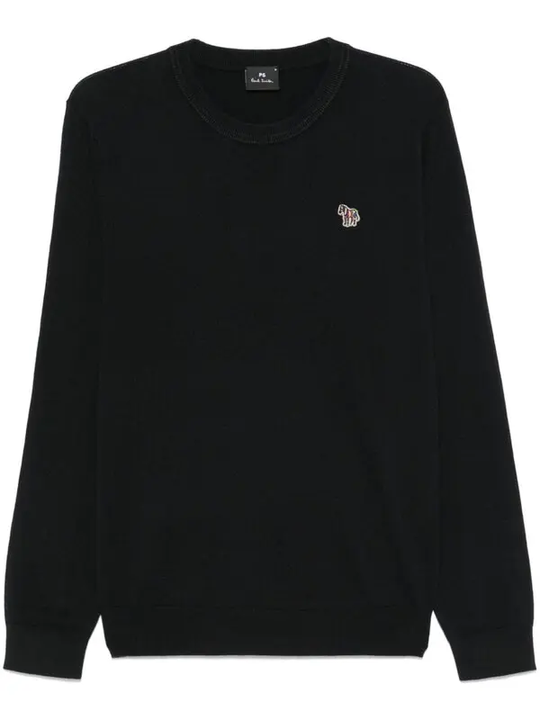 Paul Smith Zebra-patch Sweater - Black