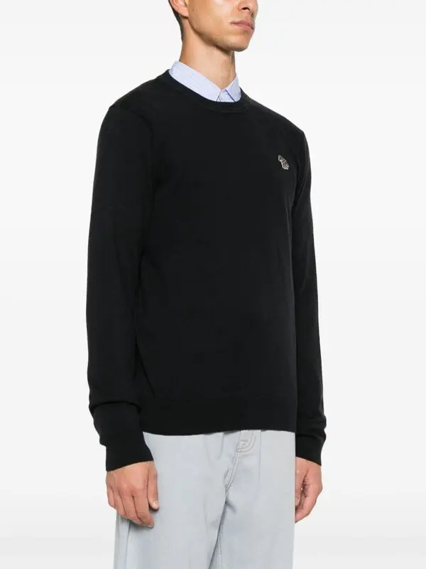 Paul Smith Zebra-patch Sweater - Black