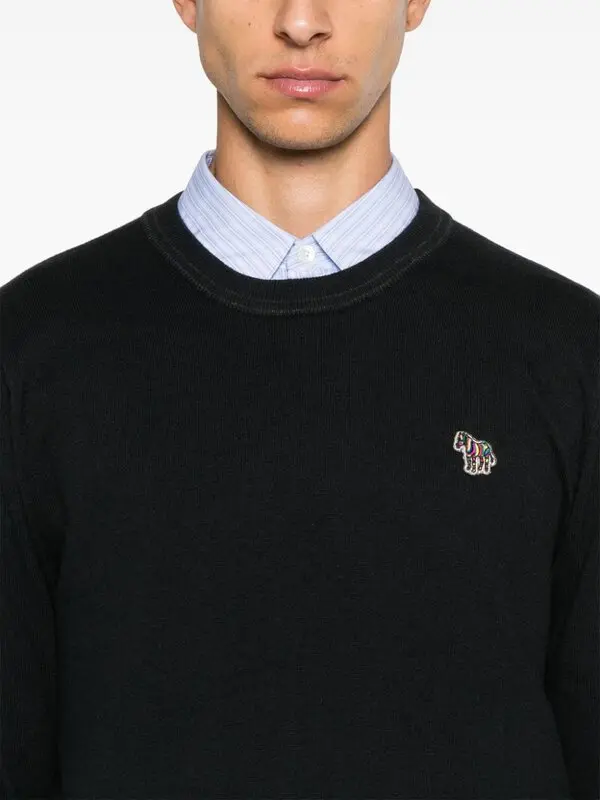 Paul Smith Zebra-patch Sweater - Black
