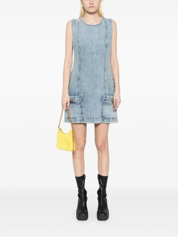 Stella McCartney Clasp-embellished Denim Dress - Blue
