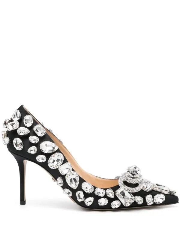 Mach & Mach 80mm Crystal-embellished Pumps
