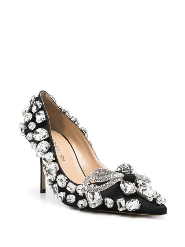 Mach & Mach 80mm Crystal-embellished Pumps
