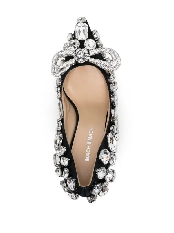 Mach & Mach 80mm Crystal-embellished Pumps