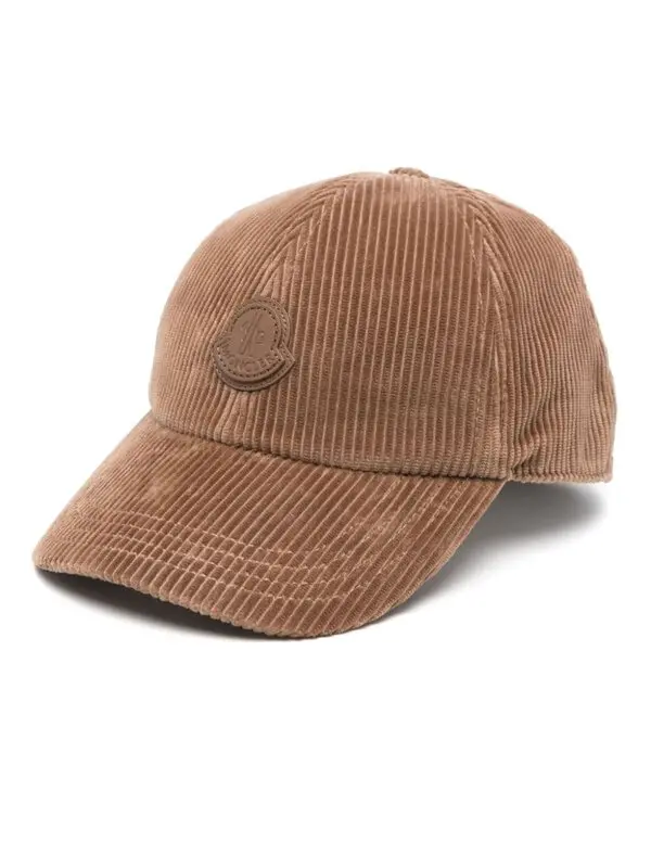 Moncler Corduroy Baseball Cap - Brown | Editorialist