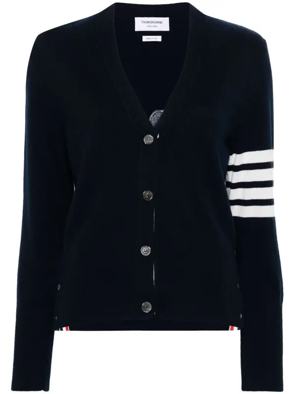 Thom Browne Gingerbread Cookie Intarsia Cardigan - Blue