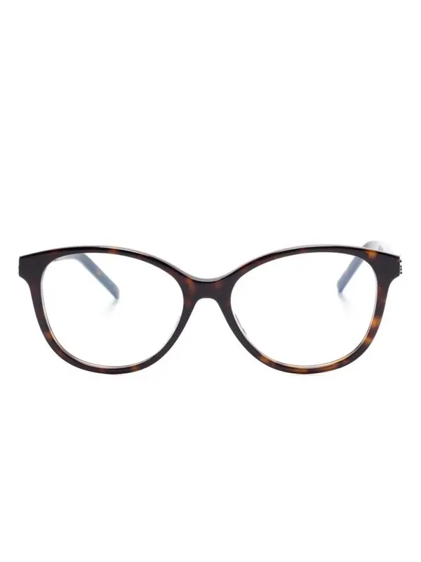 Saint Laurent Cat Eye-frame Glasses - Brown