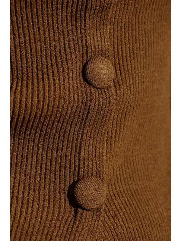 BY MALENE BIRGER Francinas Ribbed Knit Sweater With Balloon Sleeves - Brown