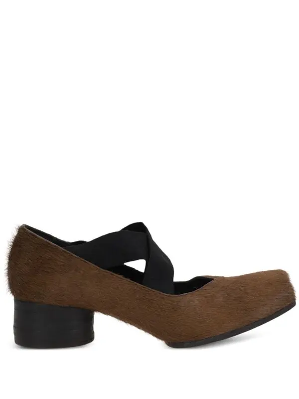 UMA WANG Calf Hair Ballerina Pumps - Brown