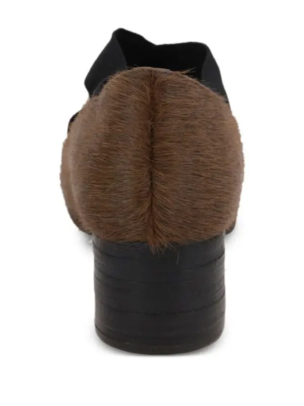 UMA WANG Calf Hair Ballerina Pumps - Brown
