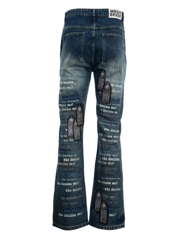 WHO DECIDES WAR Scripture Jeans