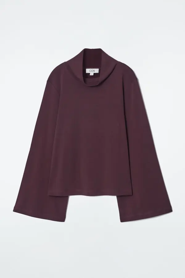 Cos Funnel-neck Long-sleeved T-shirt