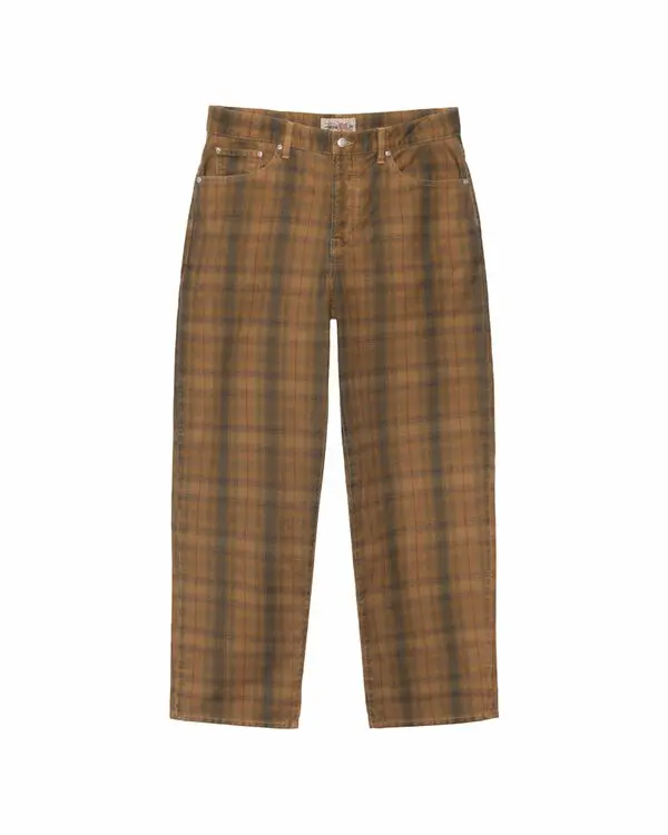 StÜssy Big Ol' Plaid Canvas Jean - Brown