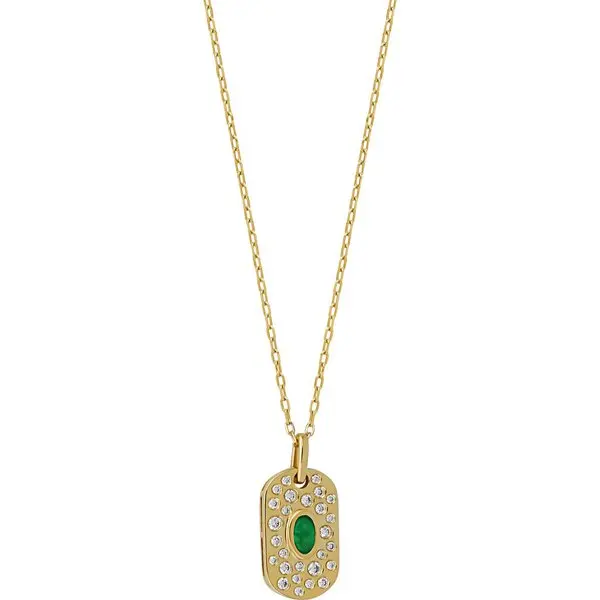 Bony Levy El Mar Diamond And Emerald Pendant Necklace - 18k Yellow Gold