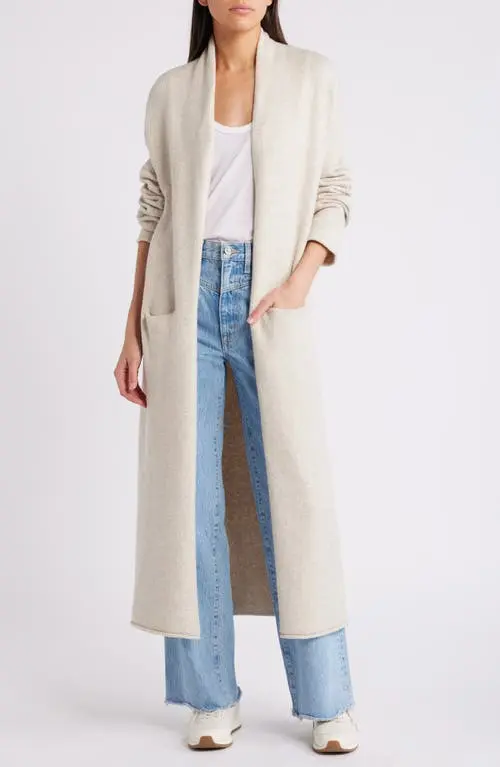 Treasure & Bond Duster Cardigan - Beige Oatmeal Medium Heather