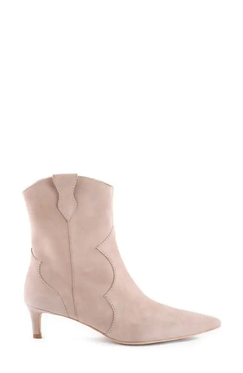Seychelles Dallas Pointy Toe Western Sock Boots - Taupe Suede