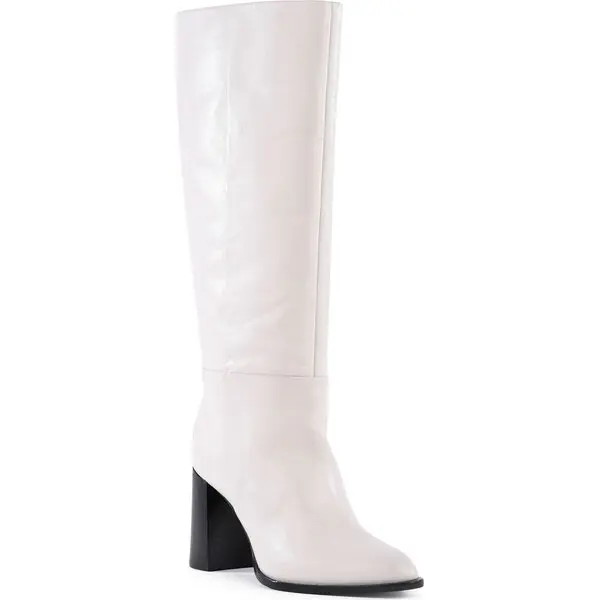 Seychelles Push To Start Knee High Boot - White Leather
