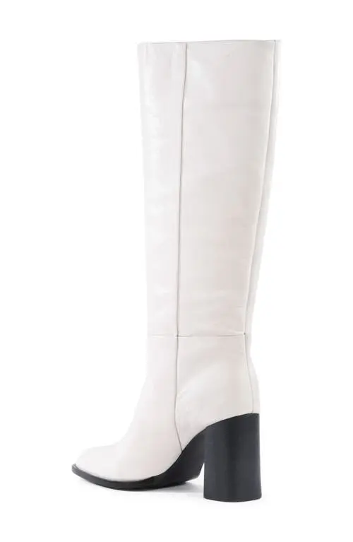 Seychelles Push To Start Knee High Boot - White Leather