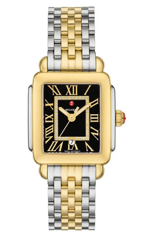 Michele Deco Madison Mid Diamond Bracelet Watch