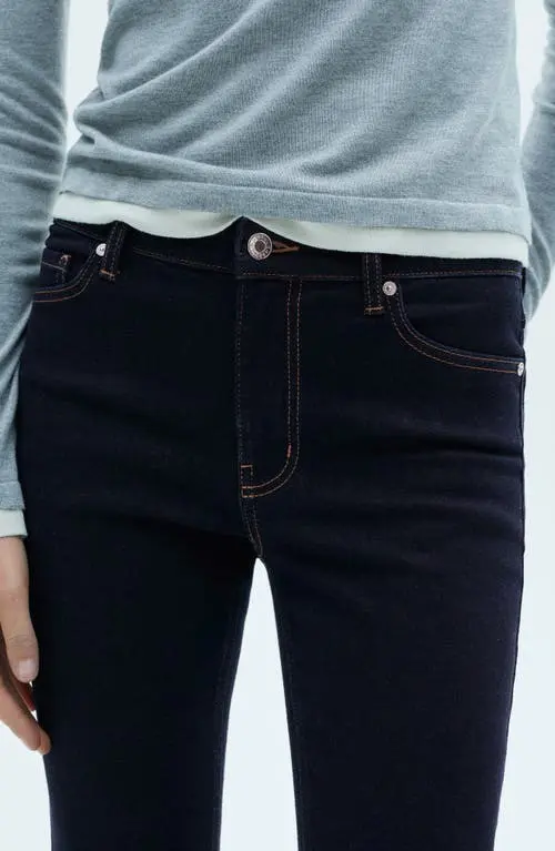 Mango Sienna Crop Flare Jeans - Open Blue