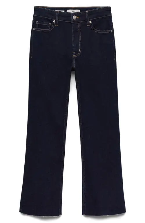 Mango Sienna Crop Flare Jeans - Open Blue