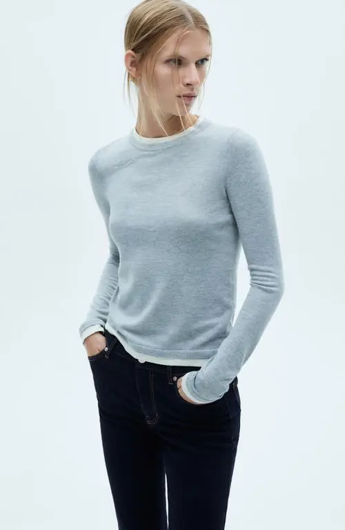 Mango Sienna Crop Flare Jeans - Open Blue