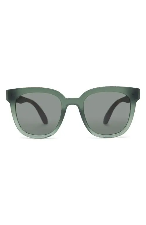 Toms Juniper 54mm Round Frame Sunglasses - Spruce Crystal Fade/ Green