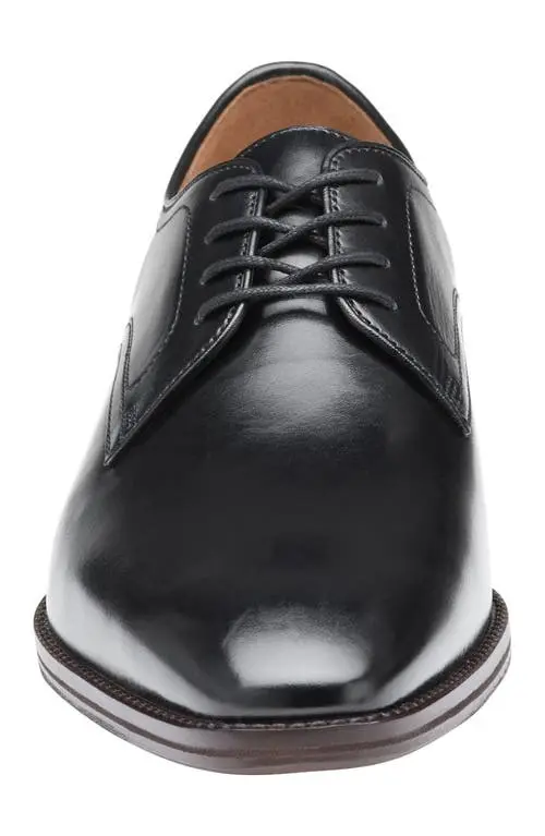 Johnston & Murphy Sullivan Plain Toe Derby - Black Italian Calfskin