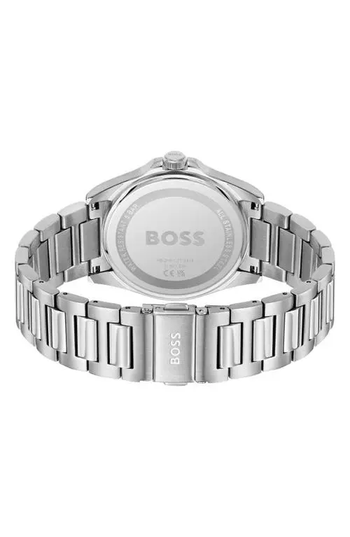 BOSS Stainless Steel Bracelet Watch - Silver/black