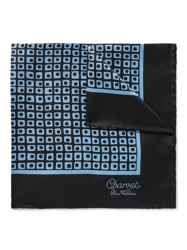 Charvet Printed Silk-twill Pocket Square