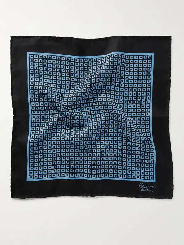 Charvet Printed Silk-twill Pocket Square
