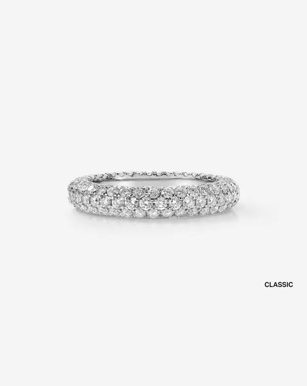Ring Concierge Pavé Cloud Slim Eternity Band - Platinum