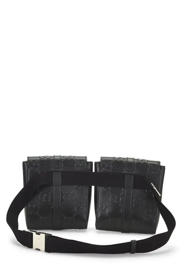 Gucci Embossed Gg Double Pouch Belt Bag