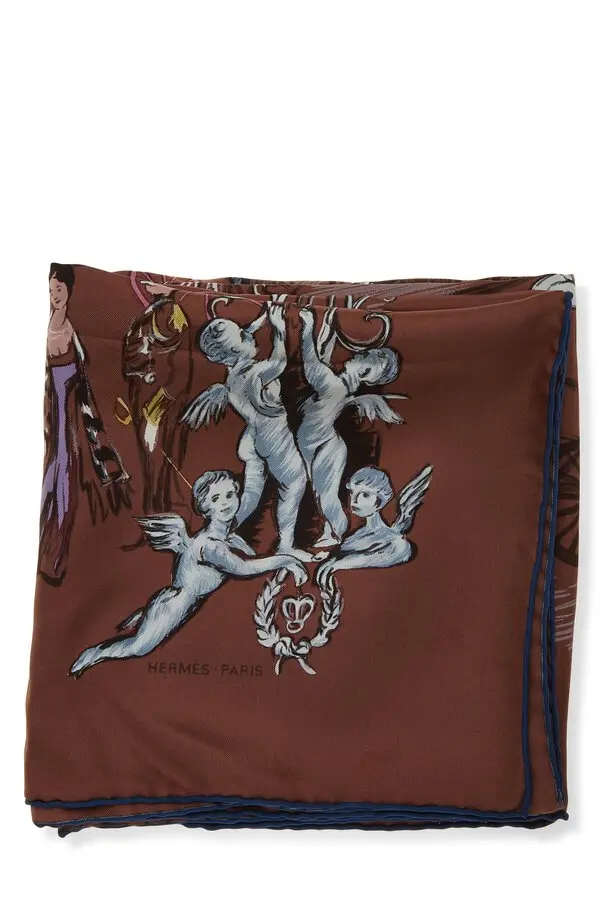 Hermès Multicolor 'soirée De Gala' Silk Scarf 90