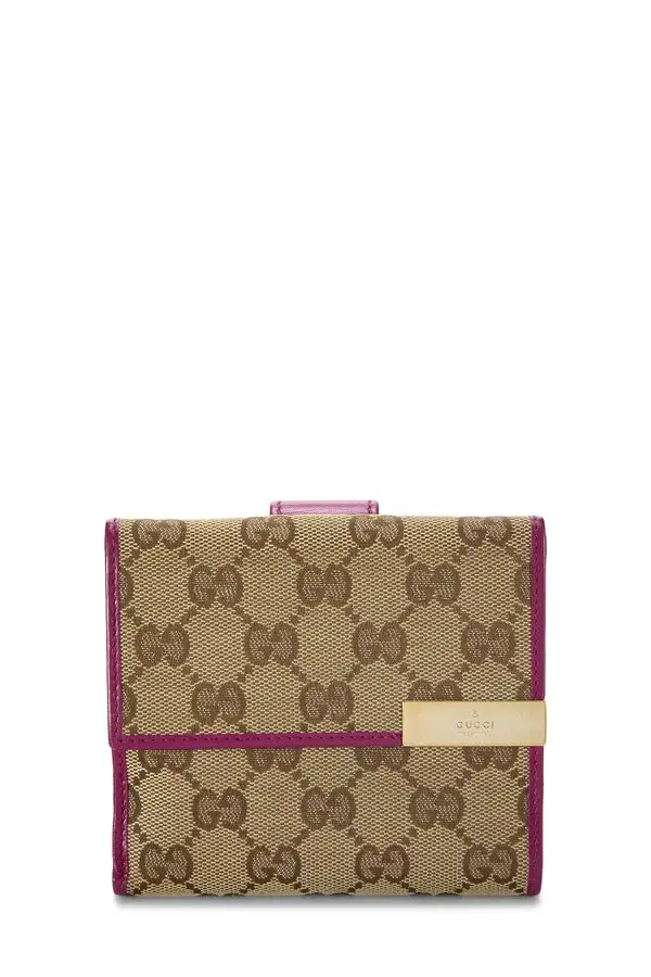 Gucci Original Gg Canvas French Wallet - Brown