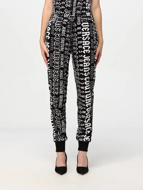 Versace Printed Pants - Black