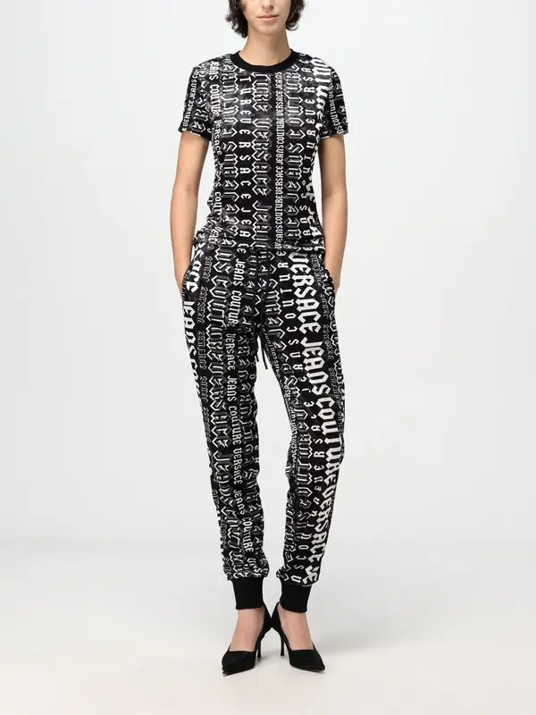 Versace Printed Pants - Black