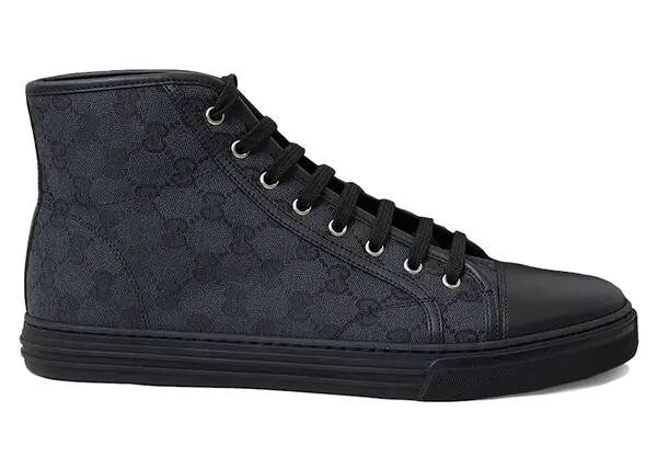Gucci Gg High Top Sneakers - Lead/black